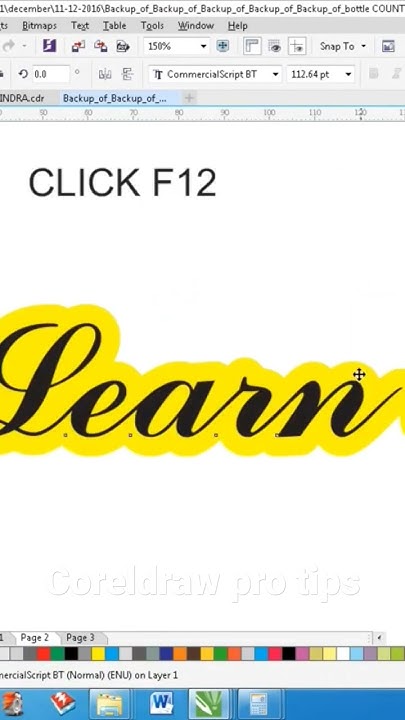 CorelDRAW Pro Tip: Create an Outline Text Curve Like a Pro - YouTube