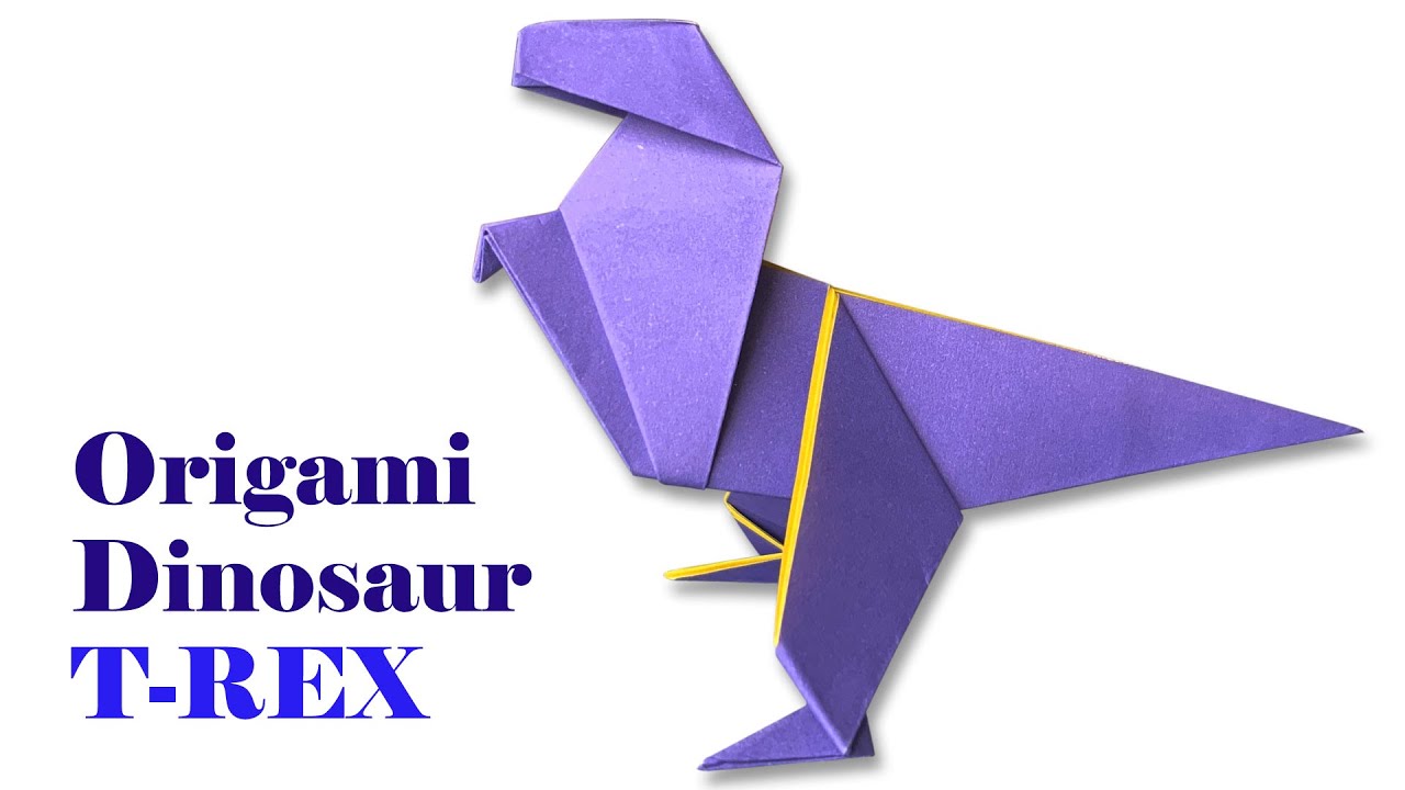 How To Make an Easy Origami Dinosaur T-REX - YouTube