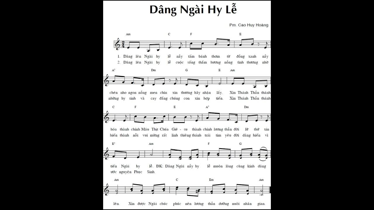 Dâng Ngài hy lễ - Pm Cao Huy Hoàng - YouTube