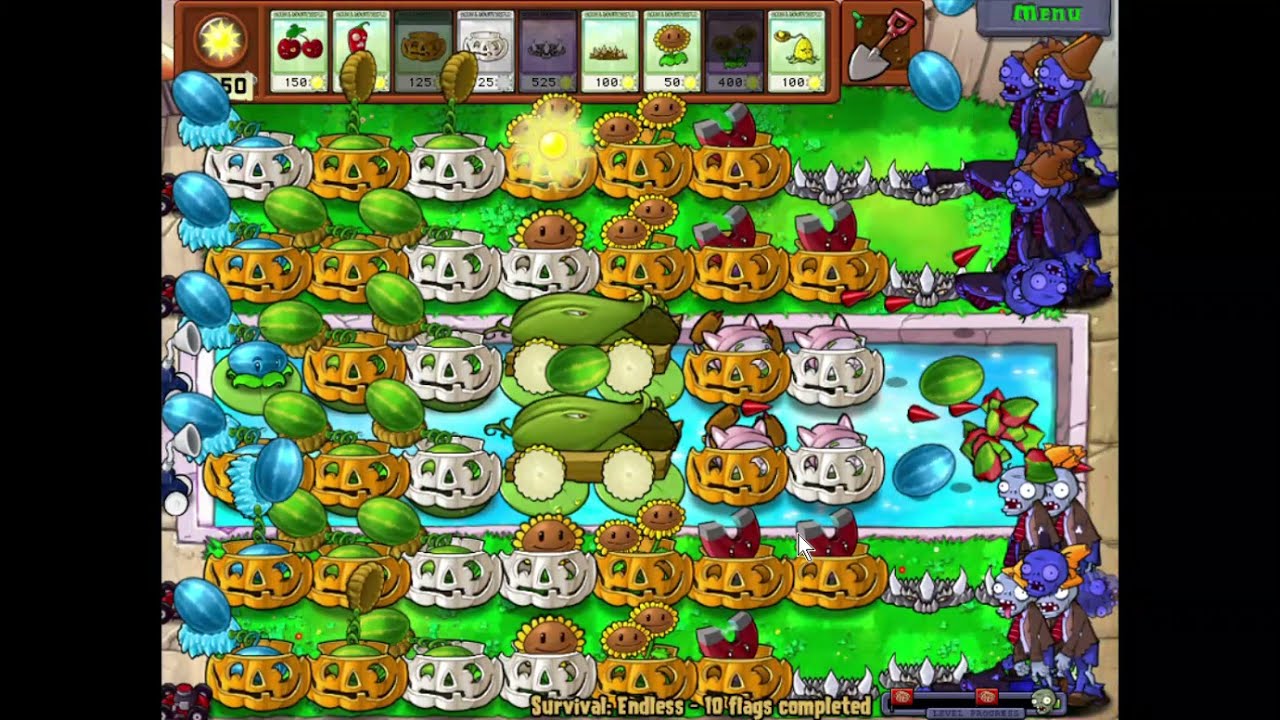 Survival Endless (01 to 10) in the Plants Vs Zombies - YouTube