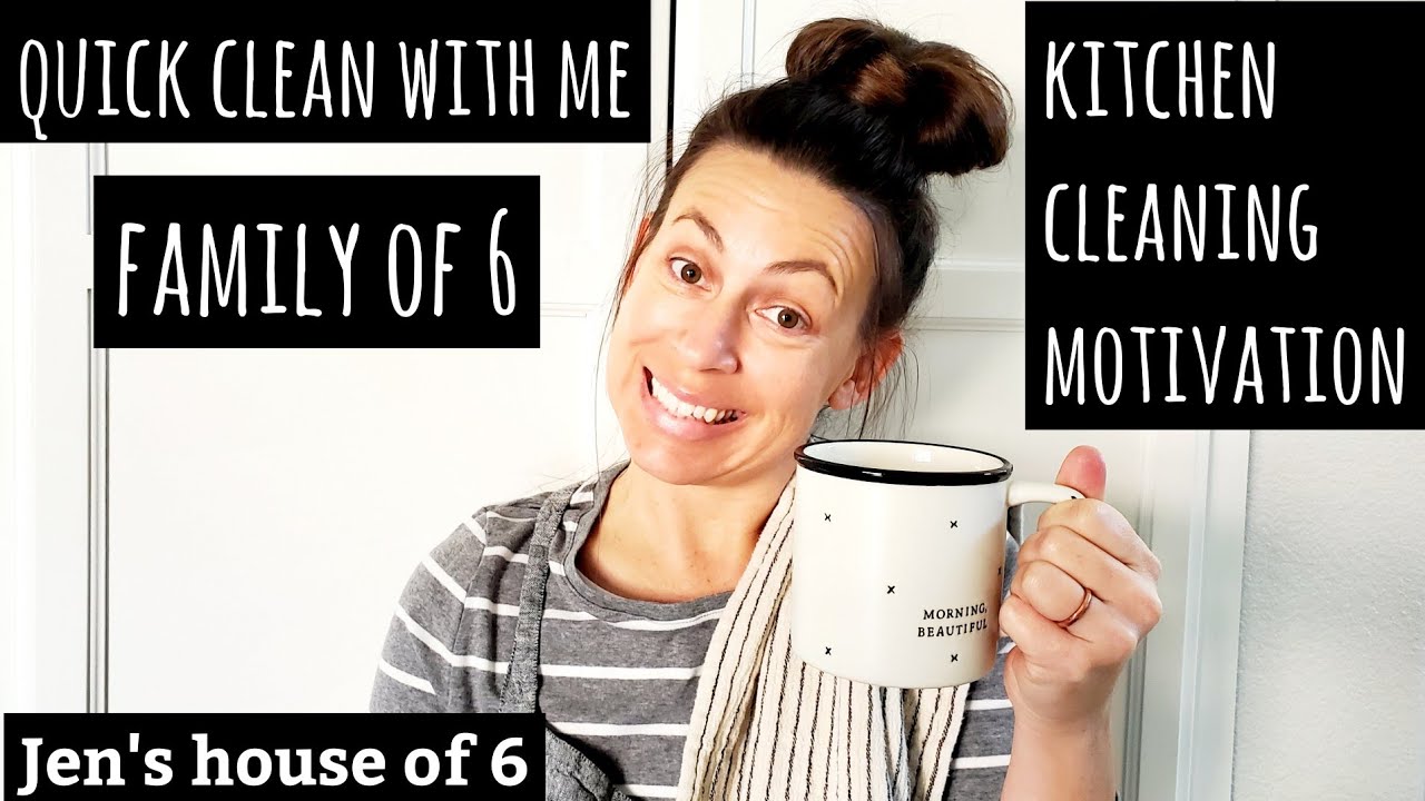 Quick Kitchen Clean With Me | Laundry | Cleaning Motivation | Family of ...