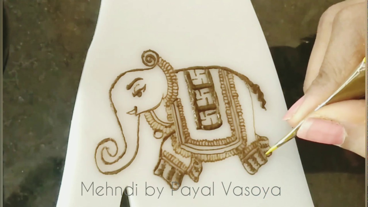 Elephant Mehndi Design For Beginners - YouTube