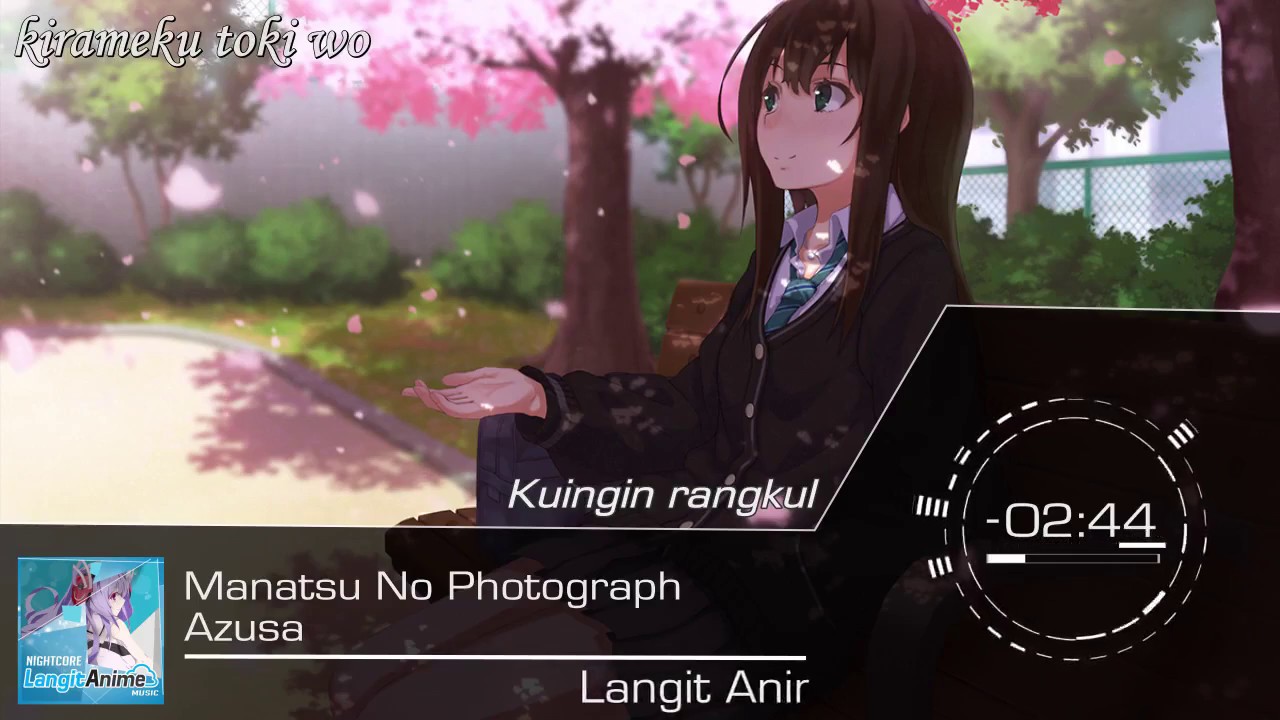 [Nightcore] Azusa - Manatsu no Photograph + Lirik Indonesia - YouTube