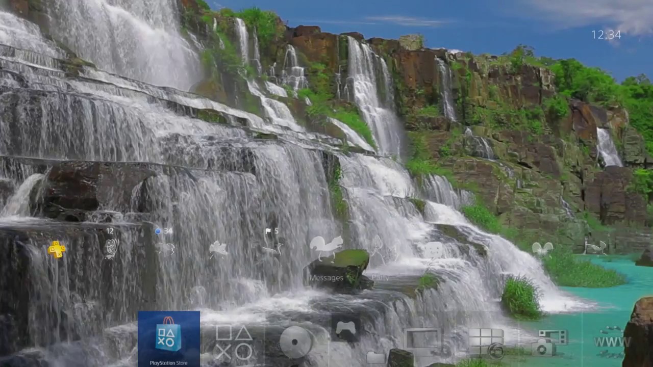 [PS4 Themes] Beautiful Waterfall Dynamic HD Theme - YouTube