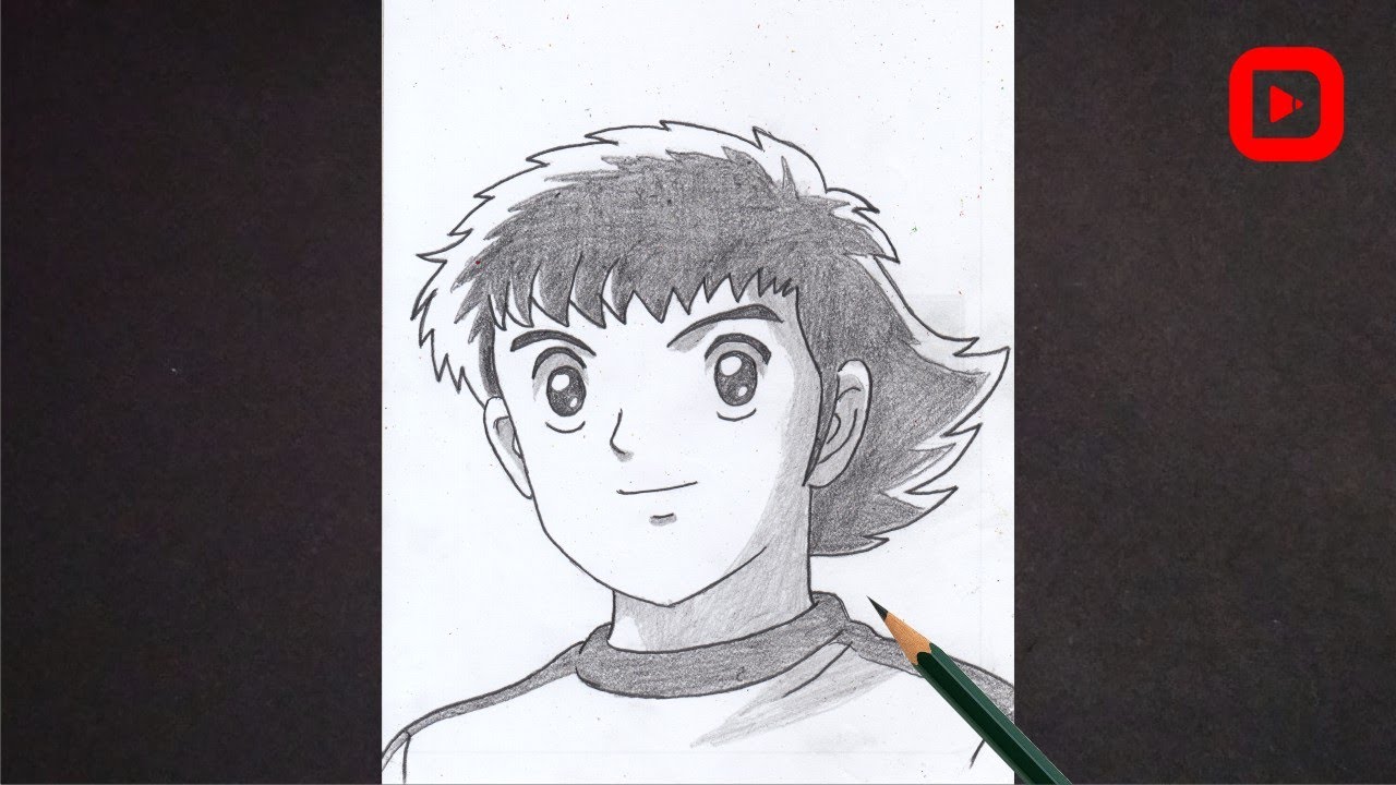 How to draw Tsubasa Ozora || Captain Tsubasa || Easy anime drawing ...