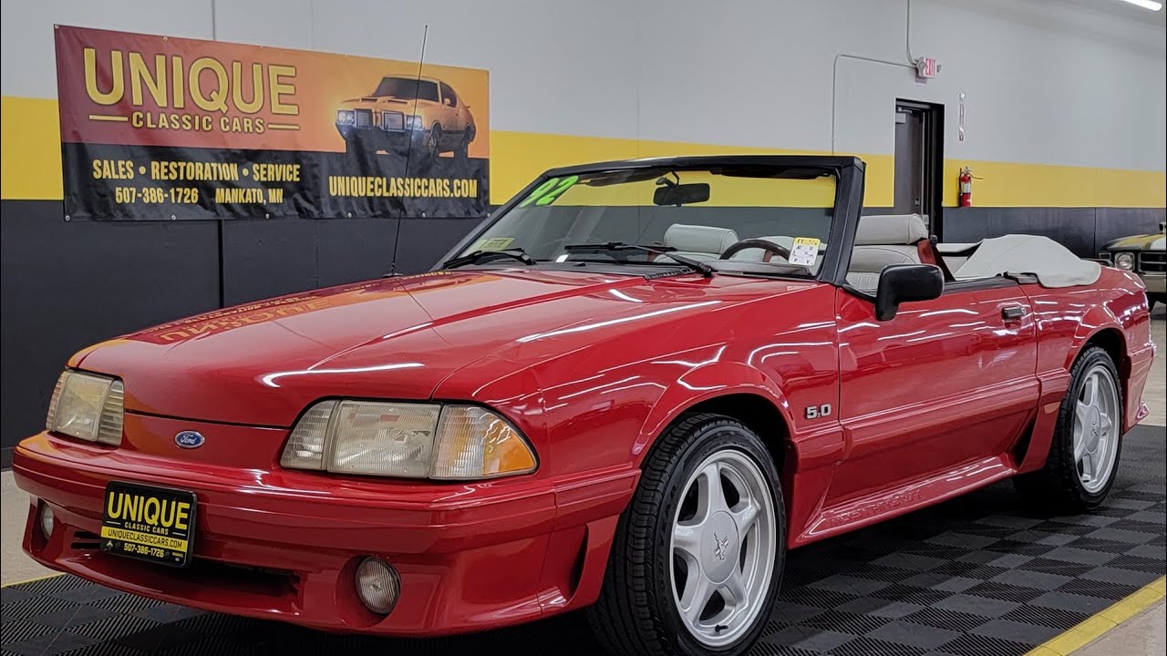 1992 Ford Mustang GT Convertible | For Sale $19,900 - YouTube