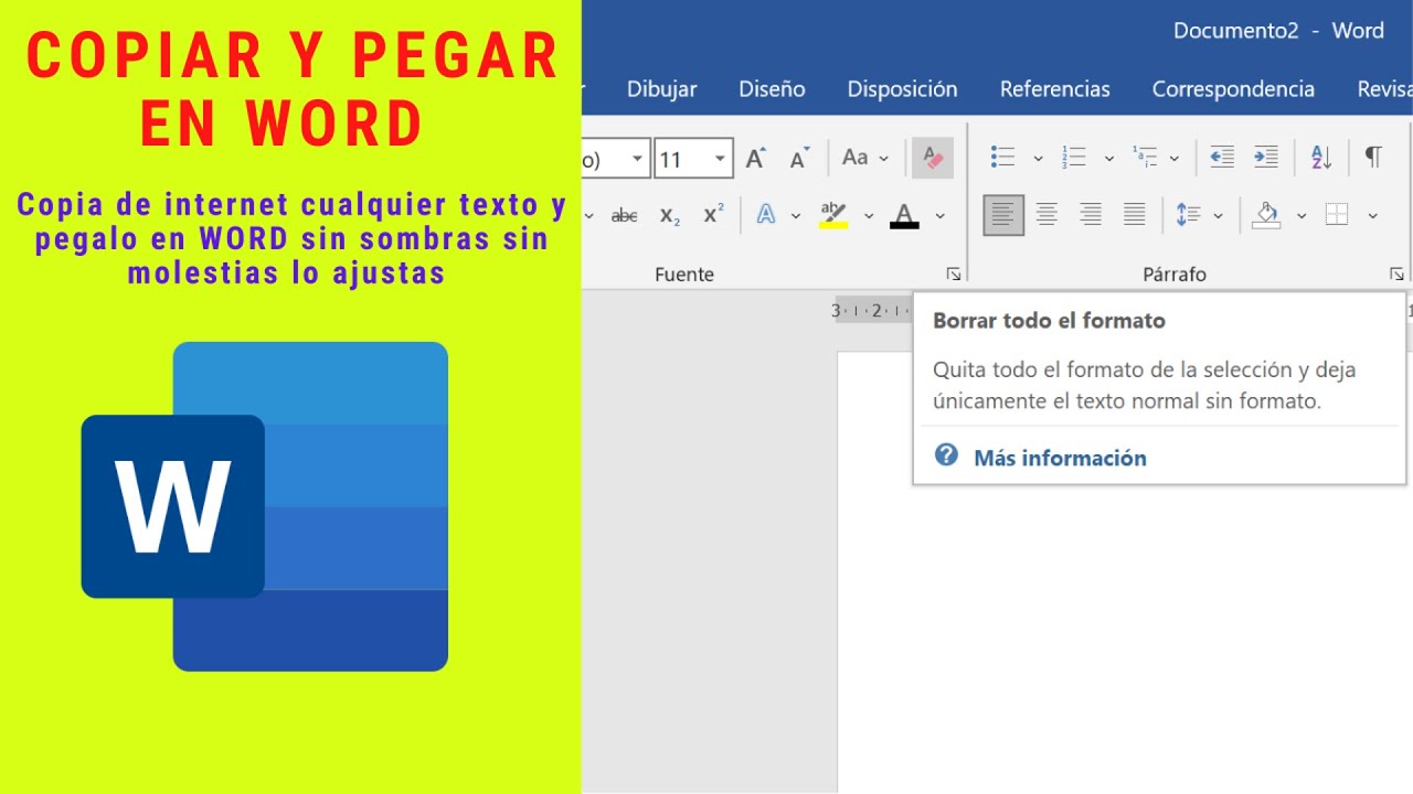 Copiar y Pegar en word - YouTube