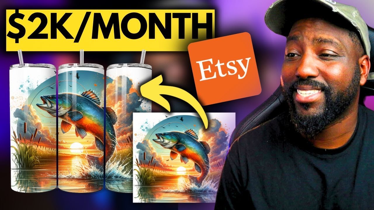 How to Create AI Tumbler Wrap Designs on Etsy WITH NO EXPERIENCE - YouTube