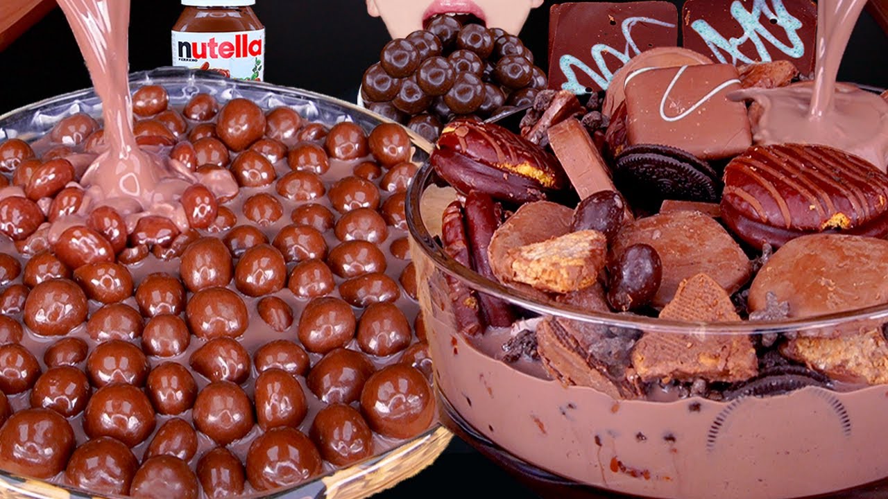 ASMR DUBAI CHOCOLATE MALTESERS MAGNUM ICE CREAM DESSERT MUKBANG 두바이 초콜릿 ...
