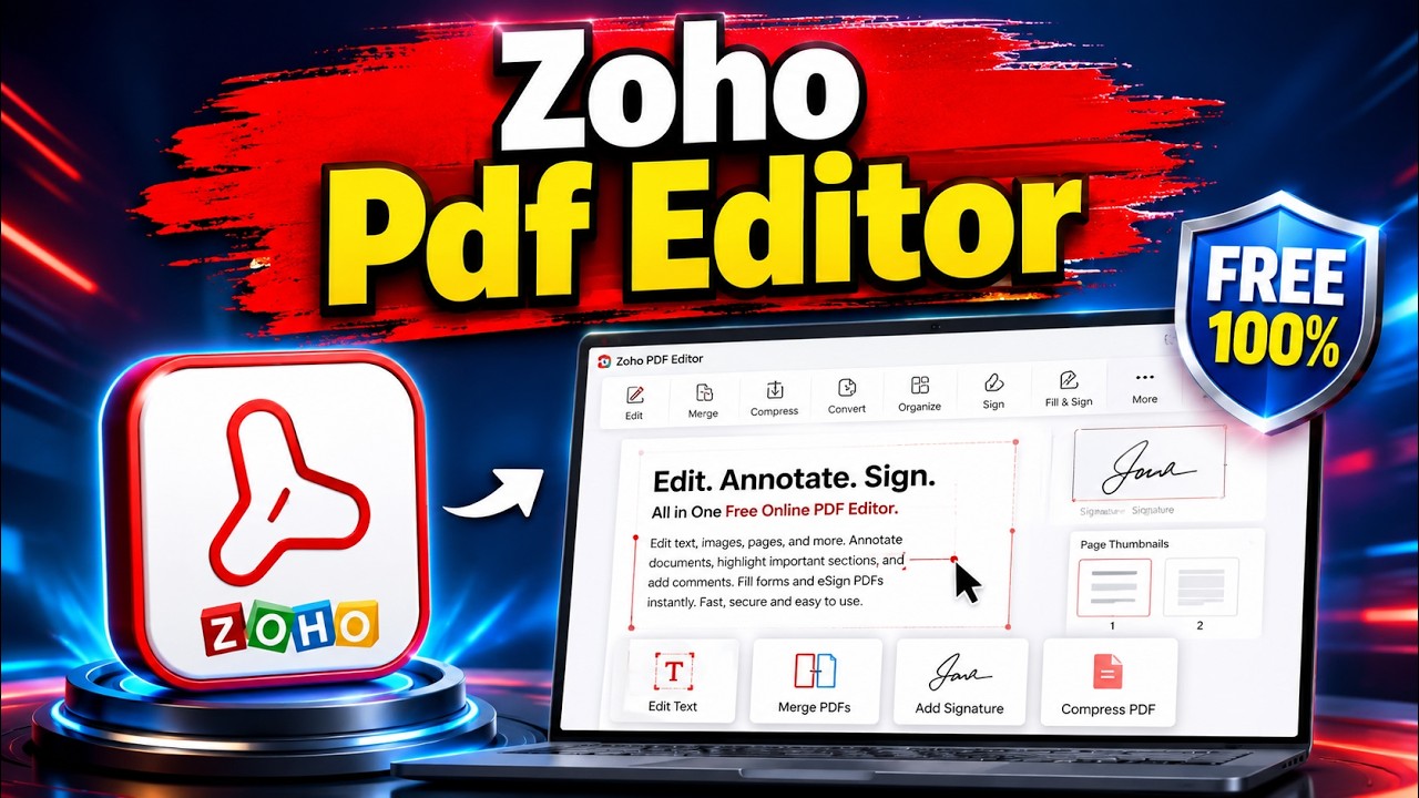 Zoho PDF Editor | Best Free Online PDF Editing Tool 🔥 | Edit, Merge ...