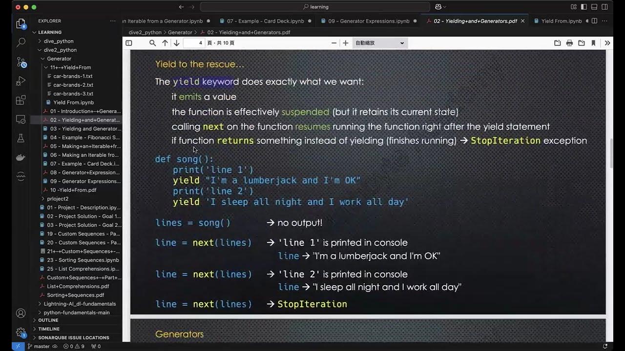 第三屆【Python Deep Dive 2】Week 10 - Generators（上） - YouTube