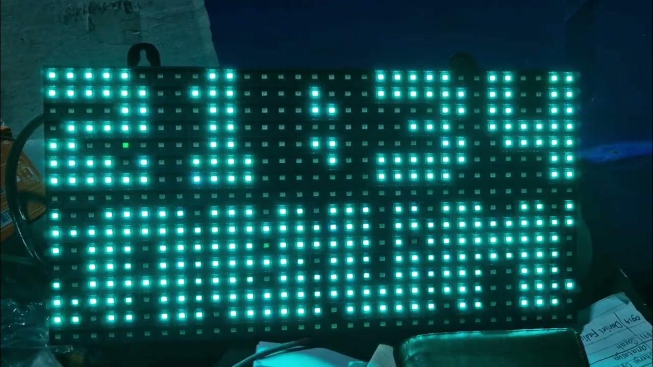 Jam NTP dan Running Text. P10. Esp8266. DMDESP - YouTube