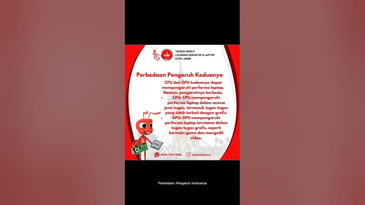 Perbedaan CPU dan GPU dalam menunjang performa laptop - YouTube