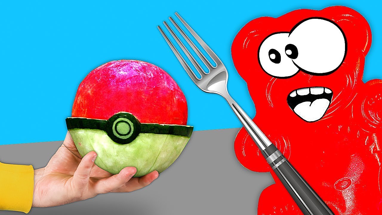 POKEBALL WATERMELON FOR JELLY GUMMY BEAR - YouTube