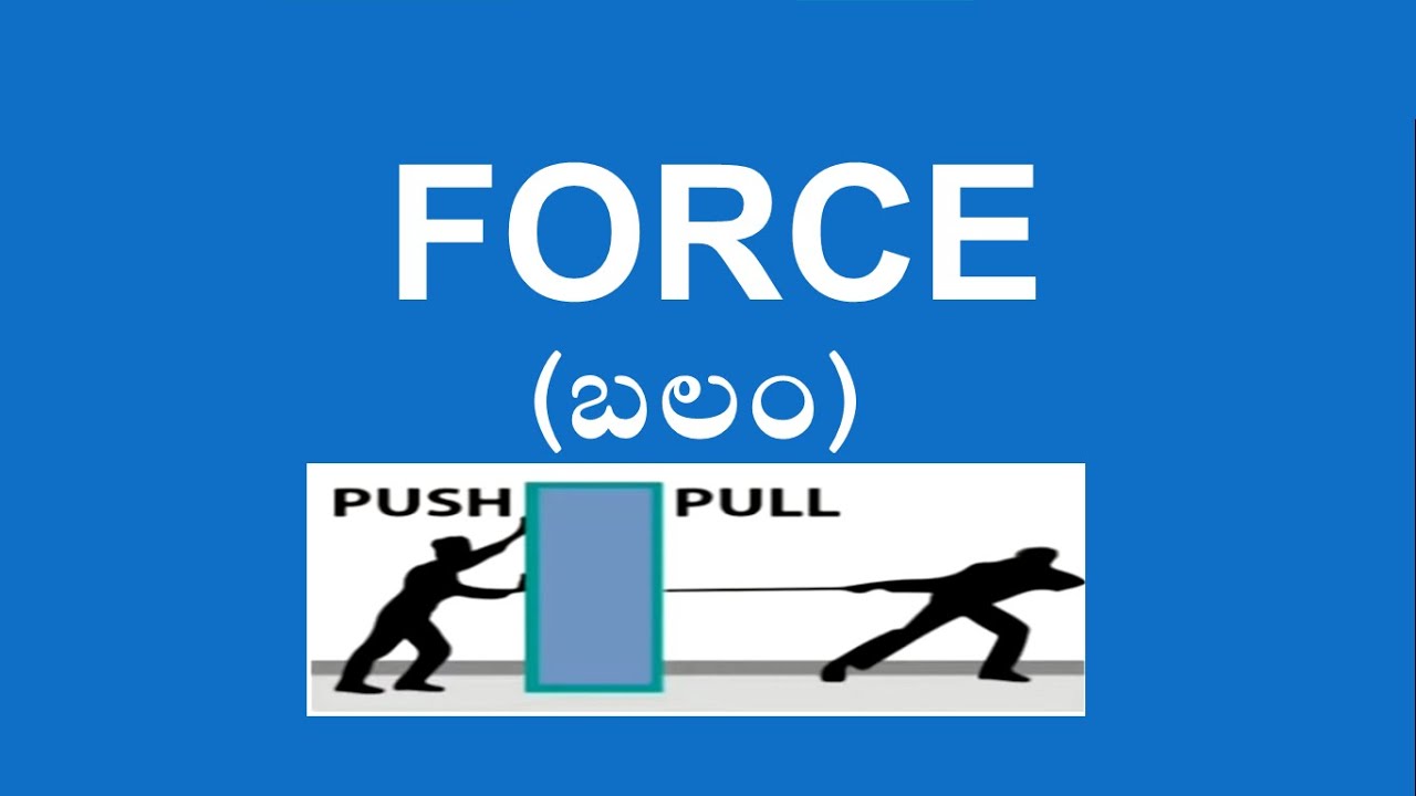 8th Class FORCE Lesson (బలం) - YouTube