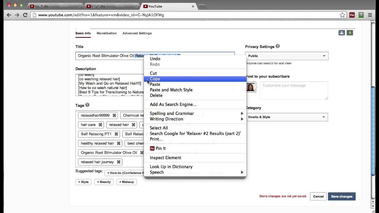 How to Copy & Paste Keywords or Tags from One Video to Another - YouTube