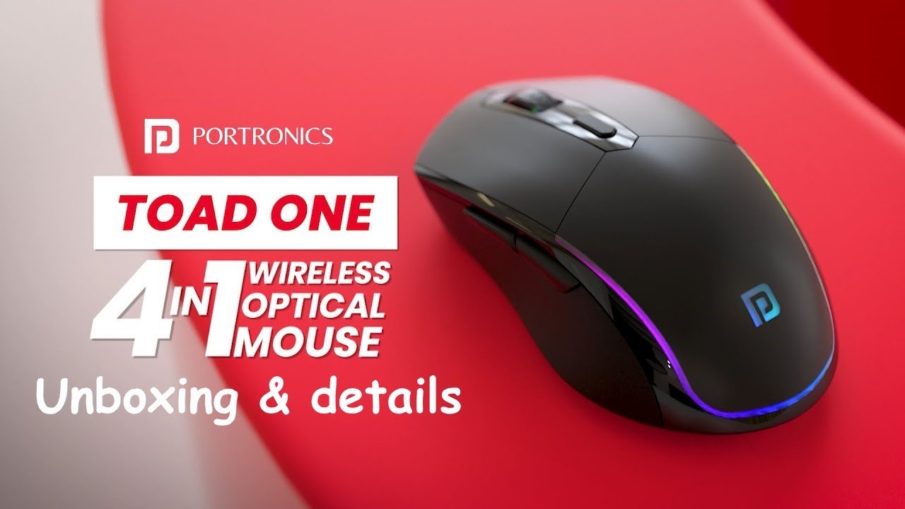 Portronics Toad One | 4-In-1 Wireless Optical Mouse - Unboxing and ...