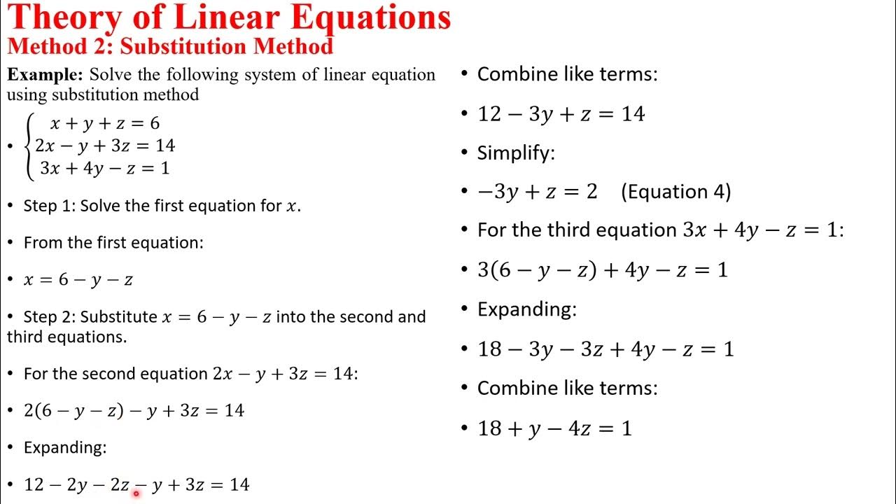 Substitution Method (Linear Algebra): Easy tricks for solving systems ...