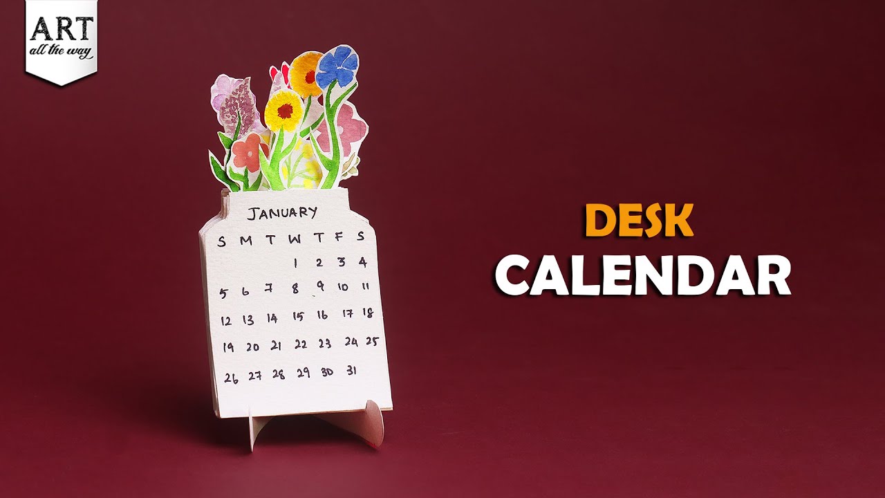How to Make Calendar | Water colors Painting l floral paintings | DIY ...
