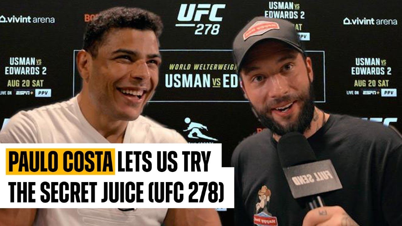 PAULO COSTA LETS US TRY THE SECRET JUICE! (UFC 278) - YouTube