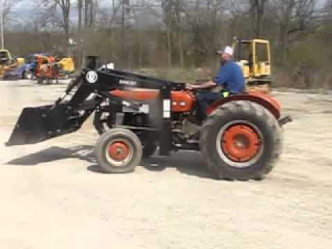Massey Ferguson 135 Utility Tractor with Like New Bush Hog Loader - YouTube