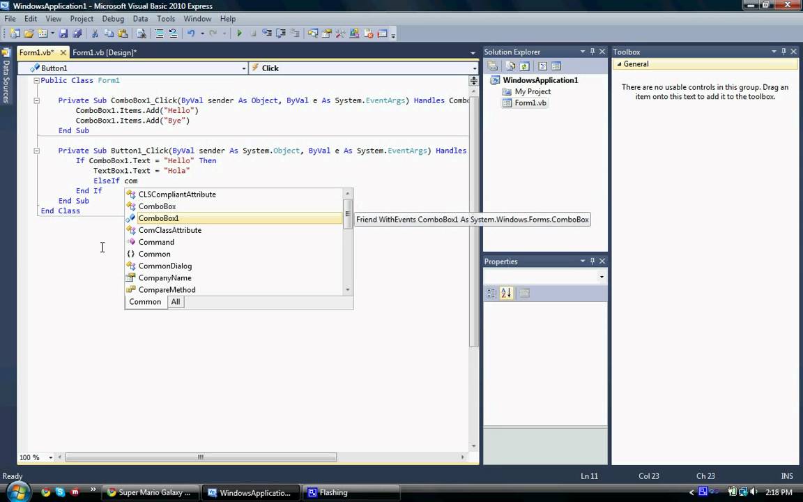 Visual Basic 2010 Express Tutorial 1 - YouTube