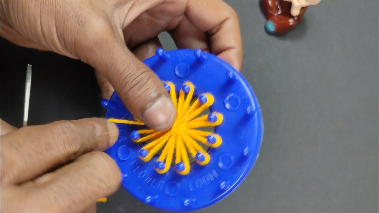 How to make woolen flower easily with home made items ...