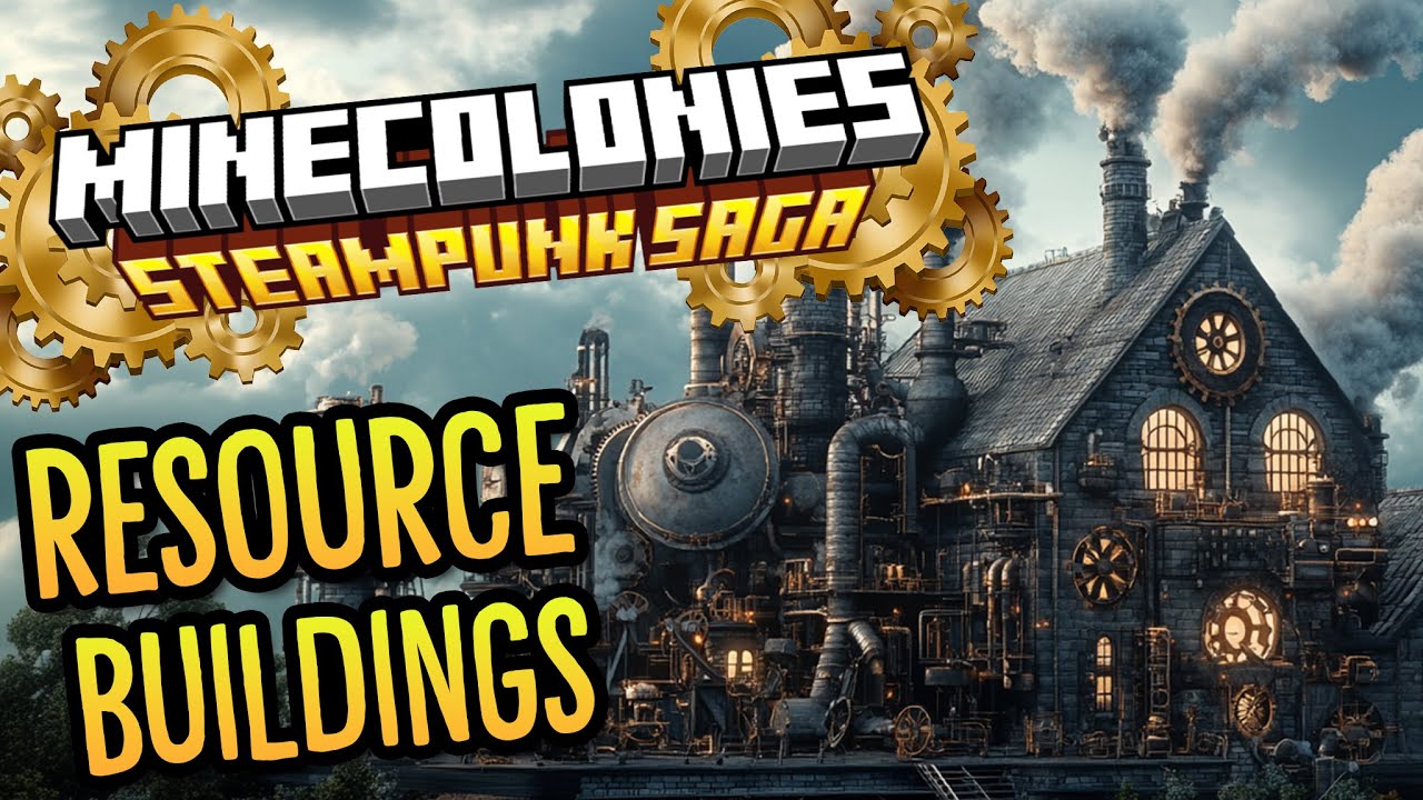 Minecolonies: Steampunk Saga #8 - Windmill and Mine! - YouTube