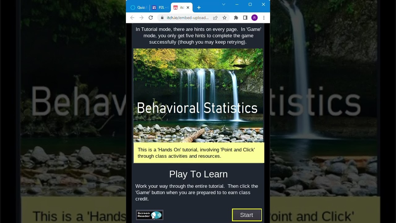 Behavioral Statistics Hands Online Orientation Tutorial - YouTube