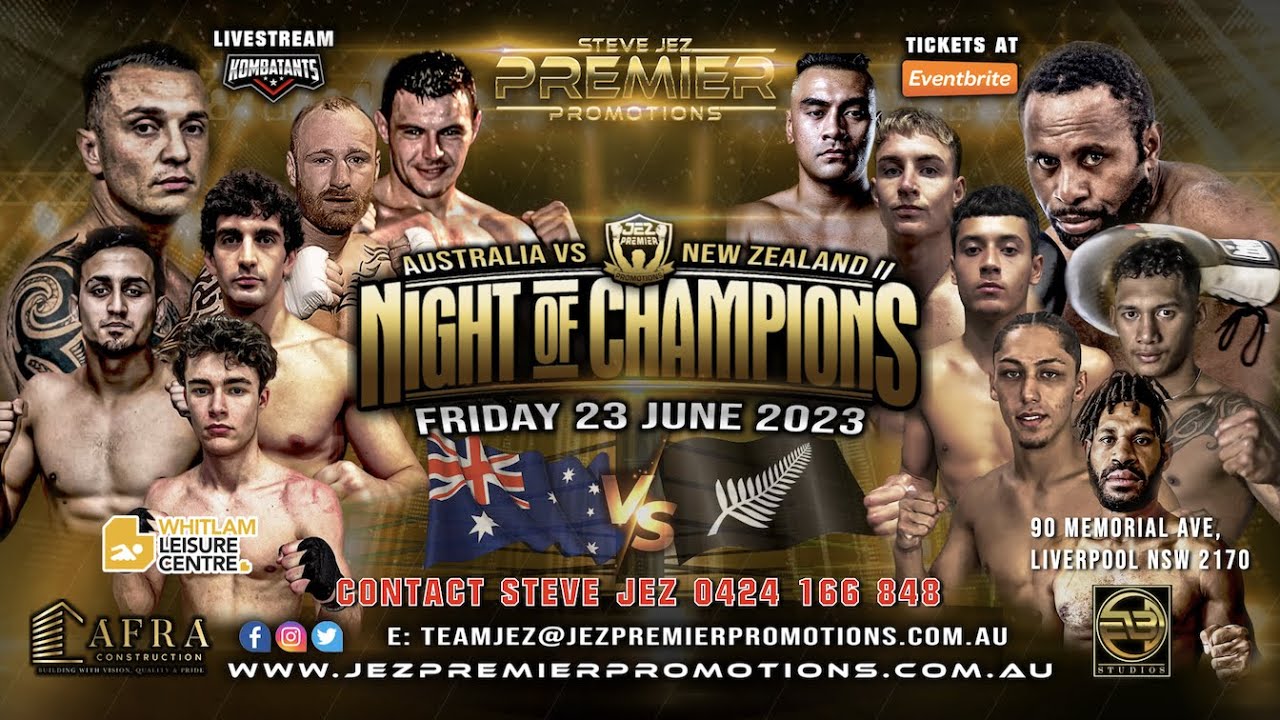 JEZ PREMIER PROMOTIONS FIGHT NIGHT 23 JUNE 2023: NIGHT OF CHAMPIONS ...