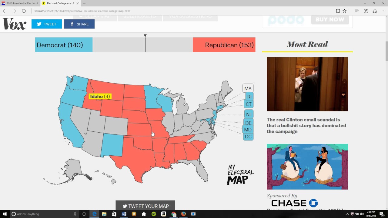 2016 Election Final Prediction - 30 hours From Election Day - YouTube