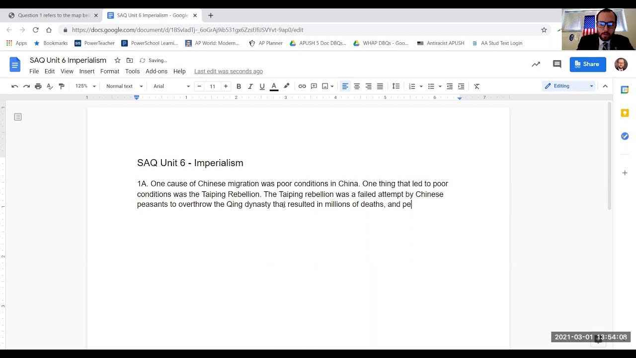 How to write the SAQ APUSH WHAP AP History - YouTube