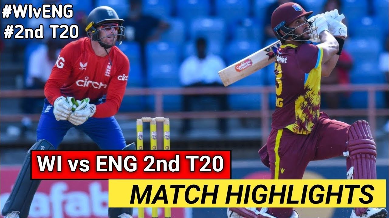 WI vs ENG 2nd T20I Highlights| England vs West Indies Highlights| ENG ...