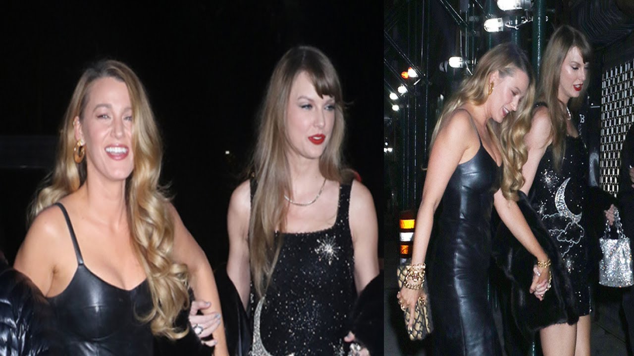 Taylor Swift And Bff Blake Lively Twin In Sexy Black Dresses For Taylor