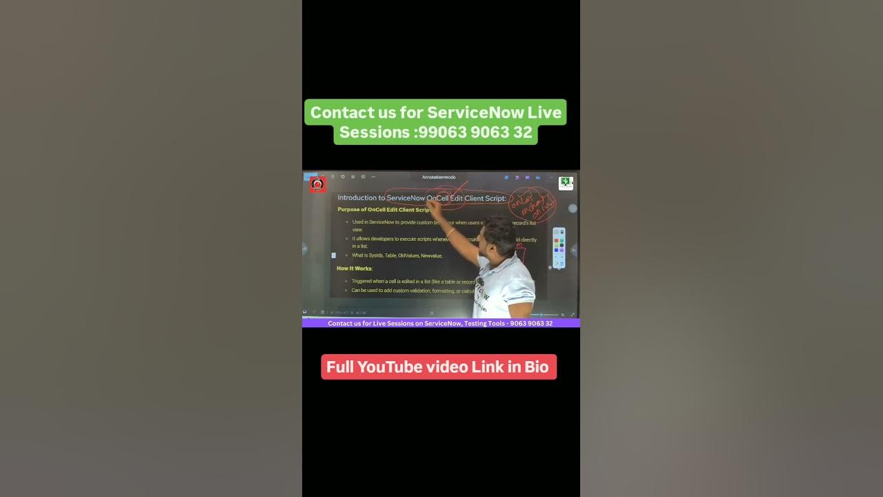 What is OnCellEdit Client Script ? - YouTube