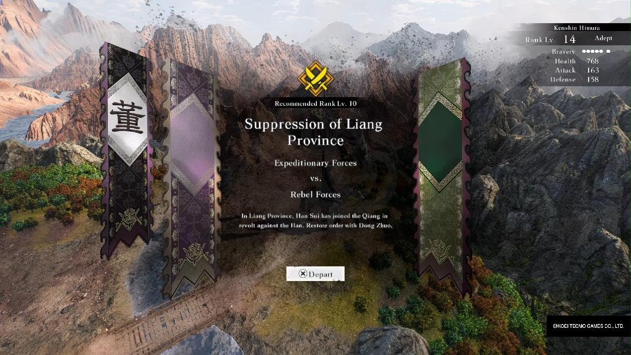 DYNASTY WARRIORS: ORIGINS: Hero Difficulty: Suppression of Liang ...