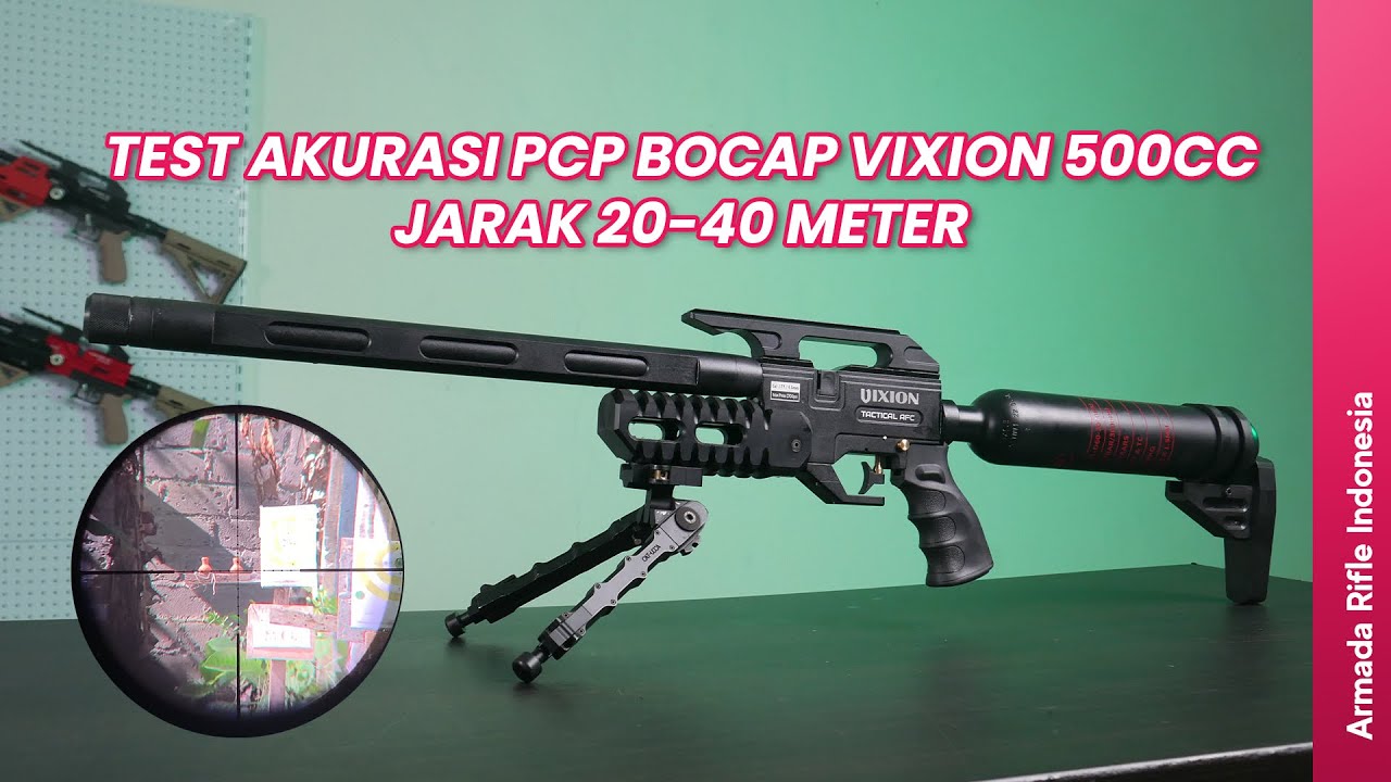 TEST AKURASI JARAK 20M, 30M, 40M PCP BOCAP VIXION - YouTube