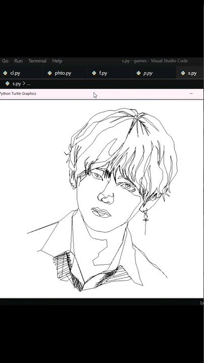 draw BTS face using 3line python codes #bts #python - YouTube