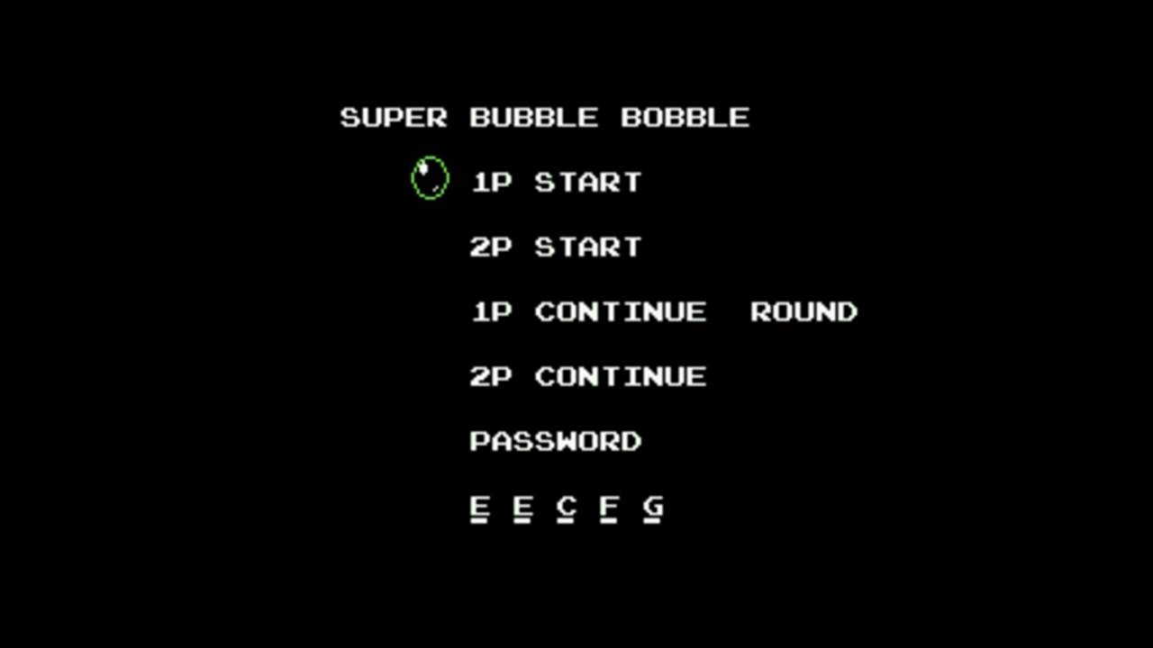 NES Bubble Bobble Password Super Mode - YouTube