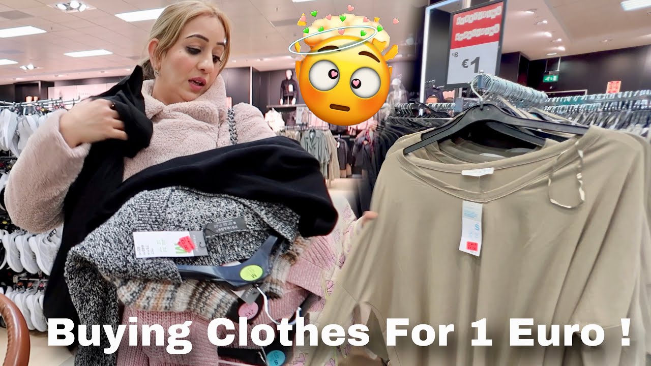 ️Buying Clothes For 1 Euro!🤯 Grabbed As Much I Could..🔥 Shoes for 3 ...