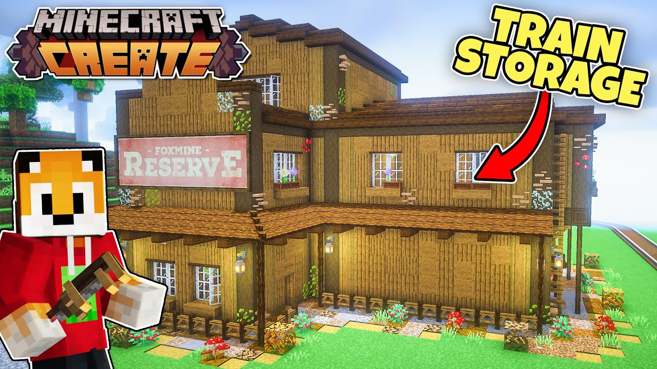 I built a HUGE STORE HOUSE in Minecraft Create Mod - YouTube