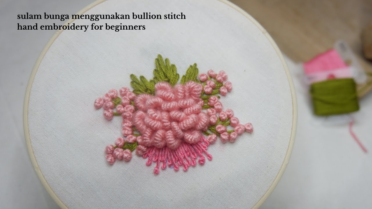 Tutorial sulam pemula Easy Hand Embroidery Beautiful Work Fancy Flower stitch Design - YouTube