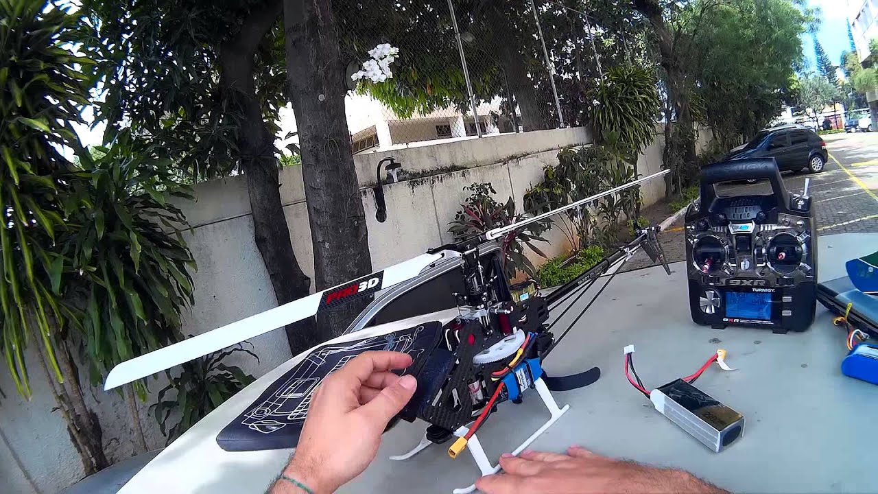 Tarot 450 PRO FBL TT + Turnigy 9XR - Teste Setup - YouTube