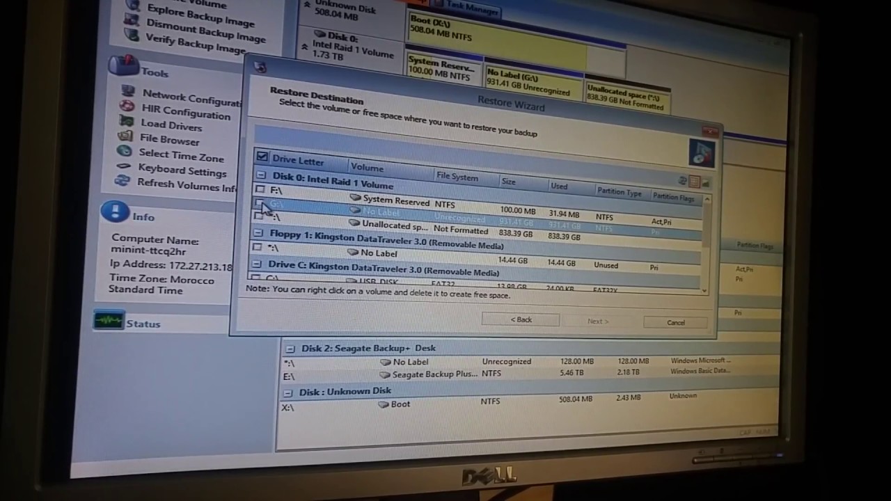 Use ShadowProtect Recovery Environment PE to restore a server another ...