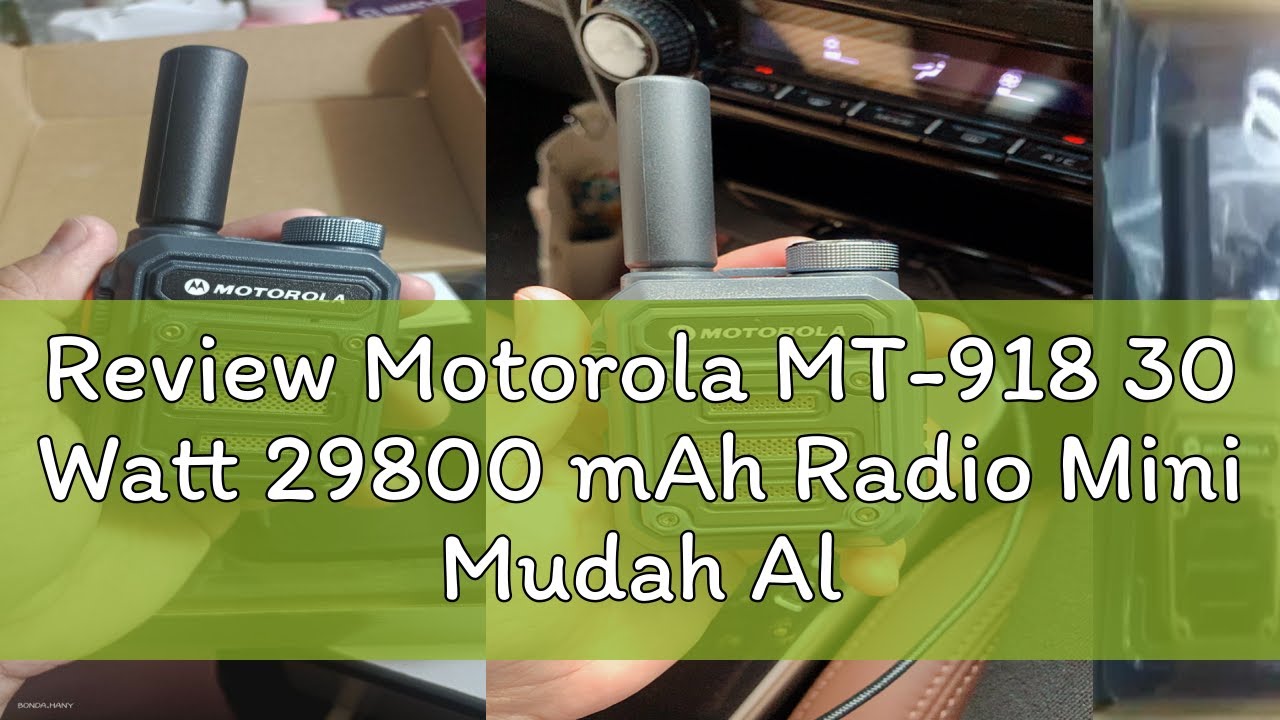 Review Motorola MT-918 30 Watt 29800 mAh Radio Mini Mudah Alih 16 Saluran UHF 400-470MHz Walkie ...