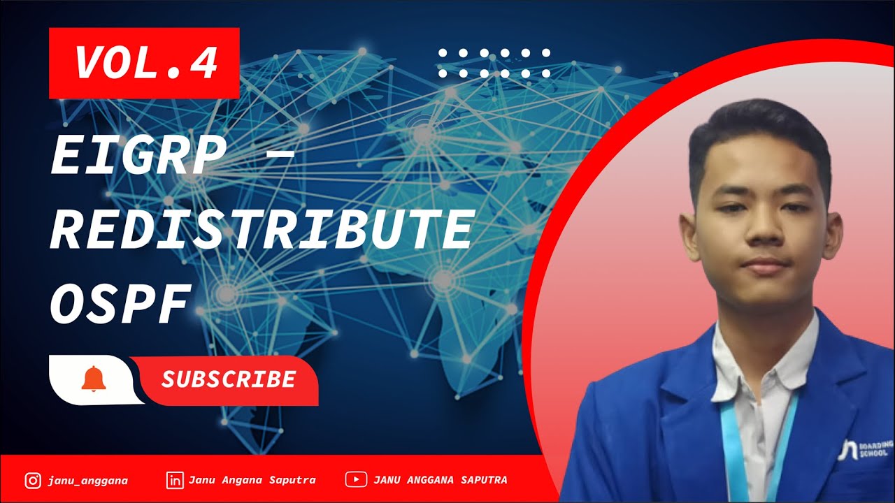 CCNP TUTORIAL vol.4 | EIGRP REDISTRBUTE OSPF to EIGRP - YouTube