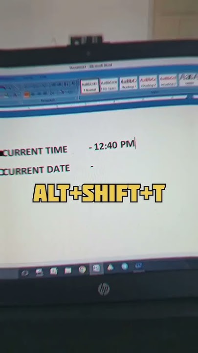 Ms word current date/time shorttricks#computerknowledge #computer videos #ms word short tricks ...
