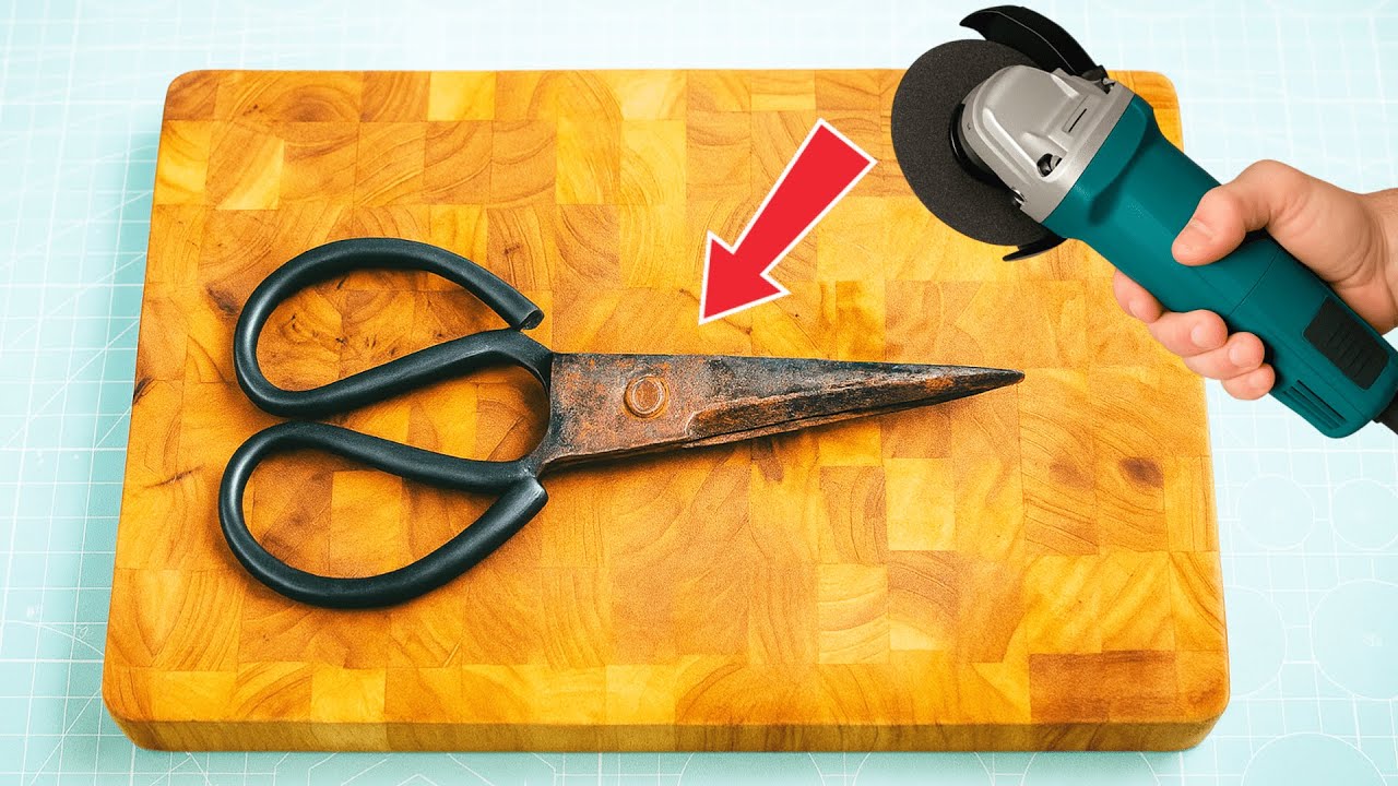 Restore your kitchen scissors easily with this method — just polish ...