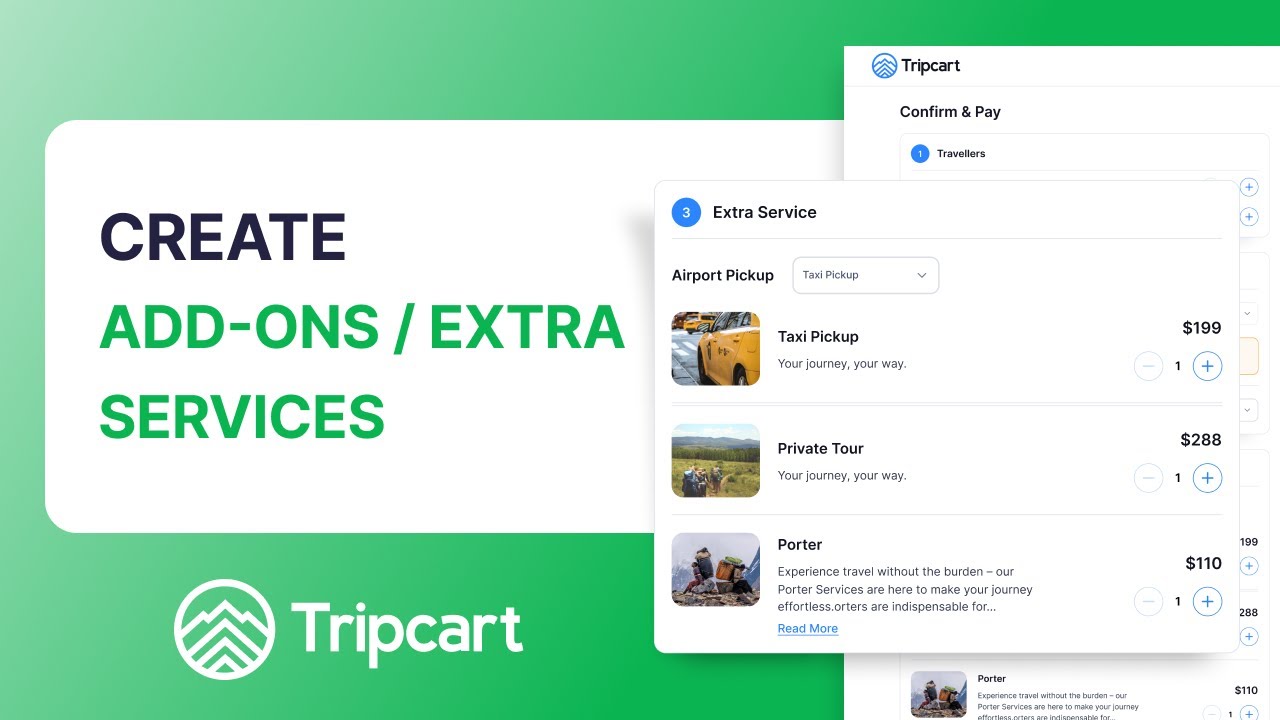 How to Create Add-ons / Extra Services using Tripcart - YouTube