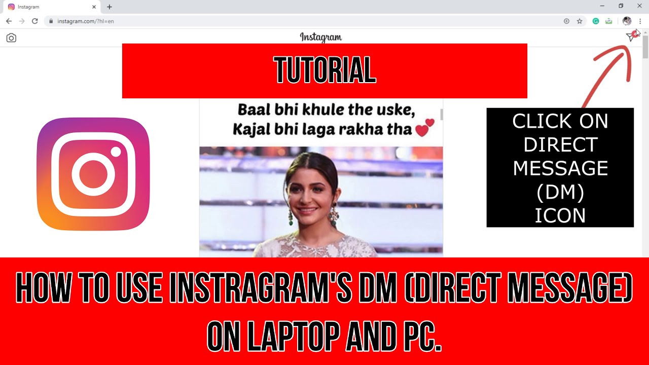 HOW TO USE INSTAGRAM'S DM ON LAPTOP AND PC | DIRECT MESSAGE | EASY ...